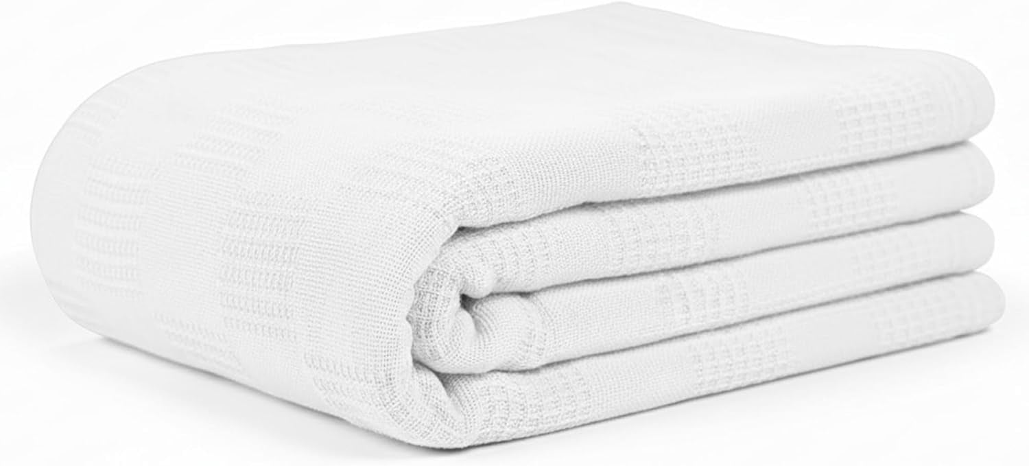 Americlassic Hospital Thermal Blanket – 100% Cotton Snag-Free Twin ...