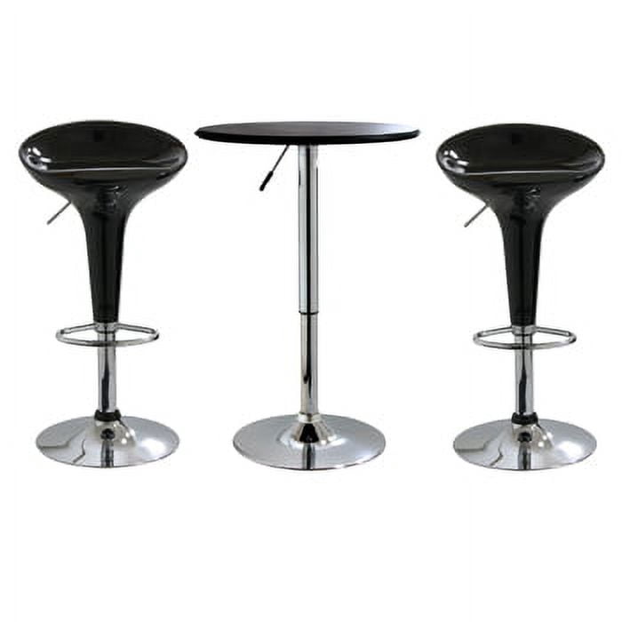 AmeriHome Modern Sleek Bistro Set - 3 Piece Set - Walmart.com