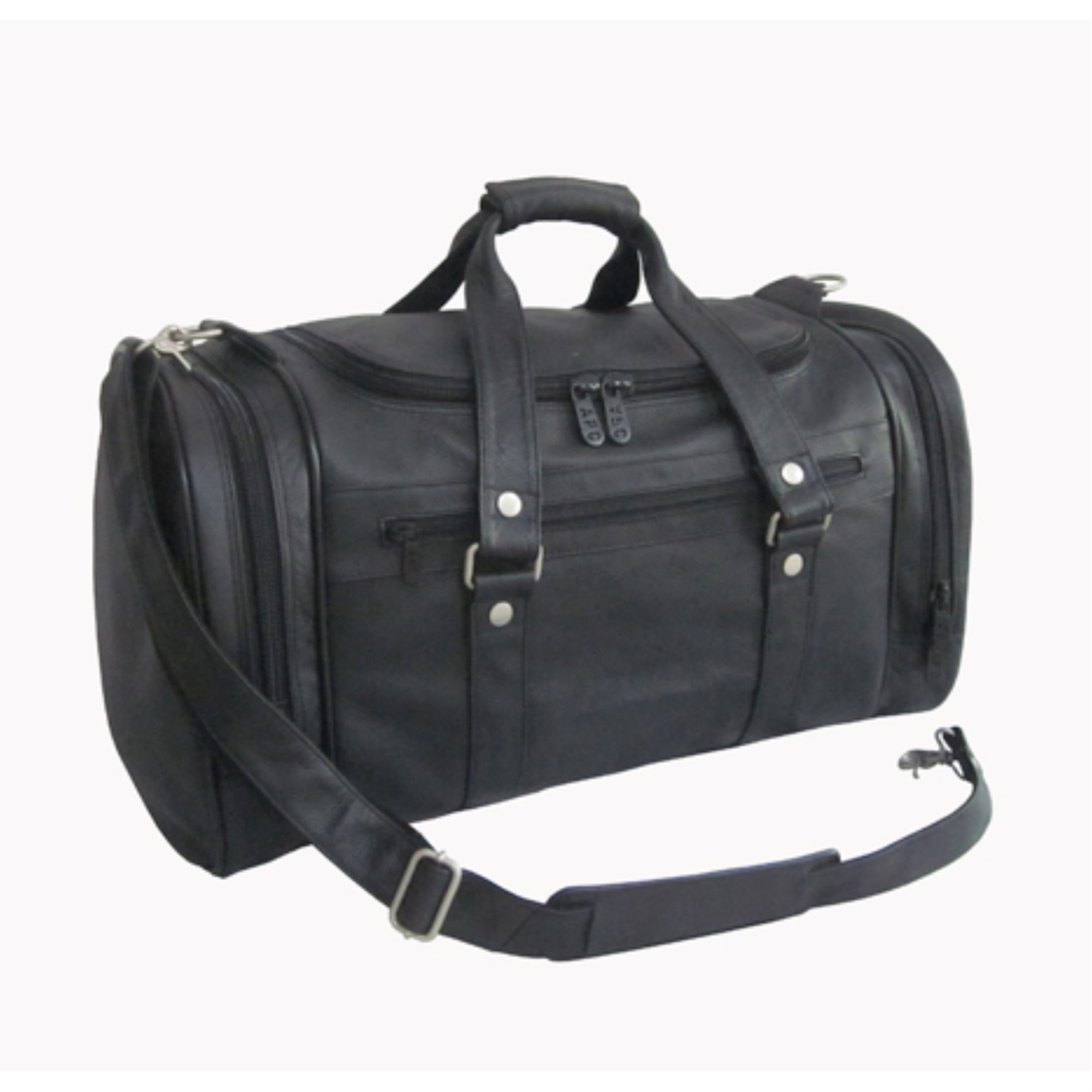 Amerileather 22" Jumbo Duffel-Color:Black,Material:Leather,Style:Duffel ...