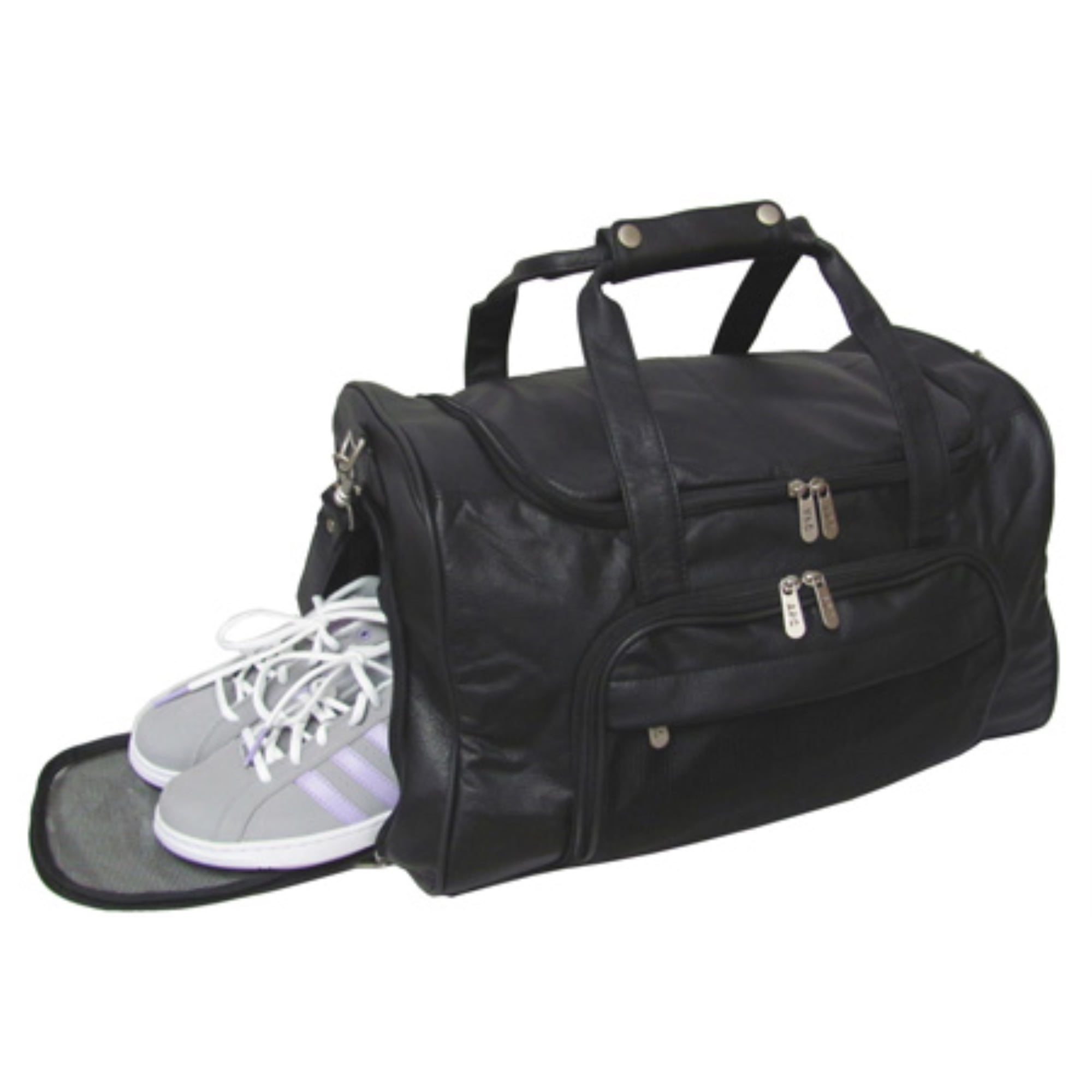 Amerileather APC Leather Duffel/Sports Bag-Color:Black,Material:Leather ...