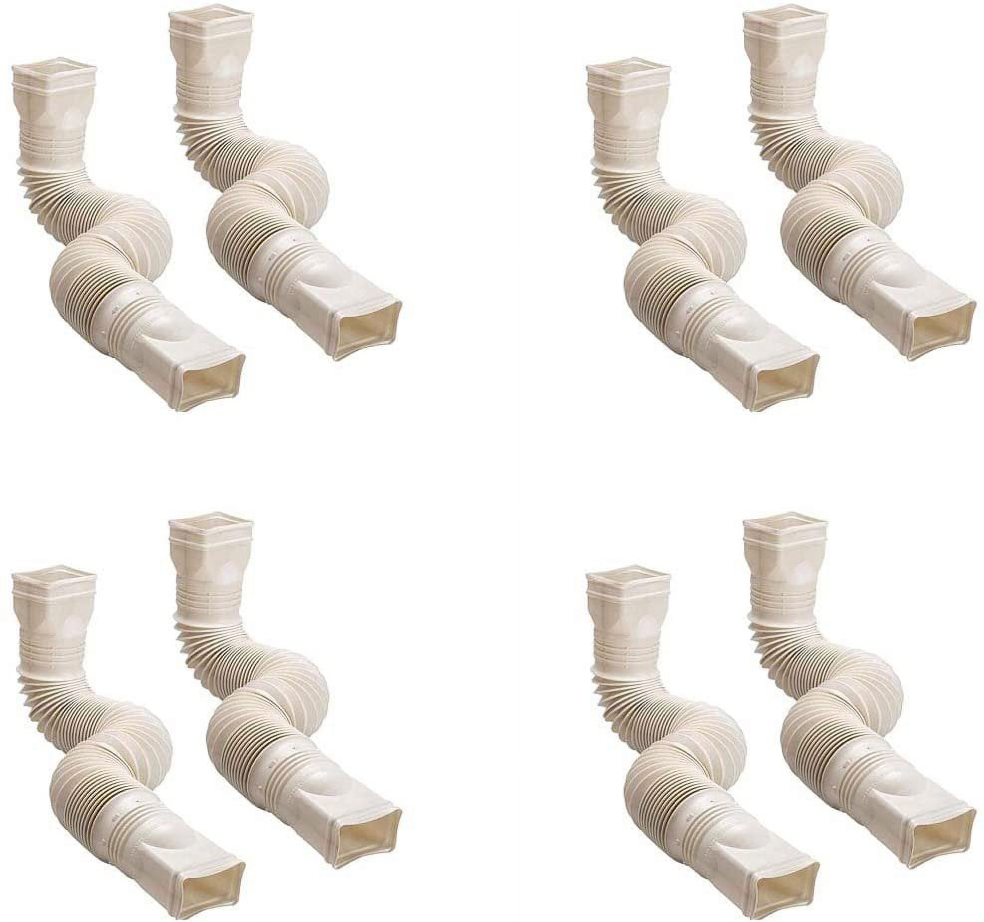 Amerimax 2-Pack Stone Flexible Downspout Extension Gutter Connector ...