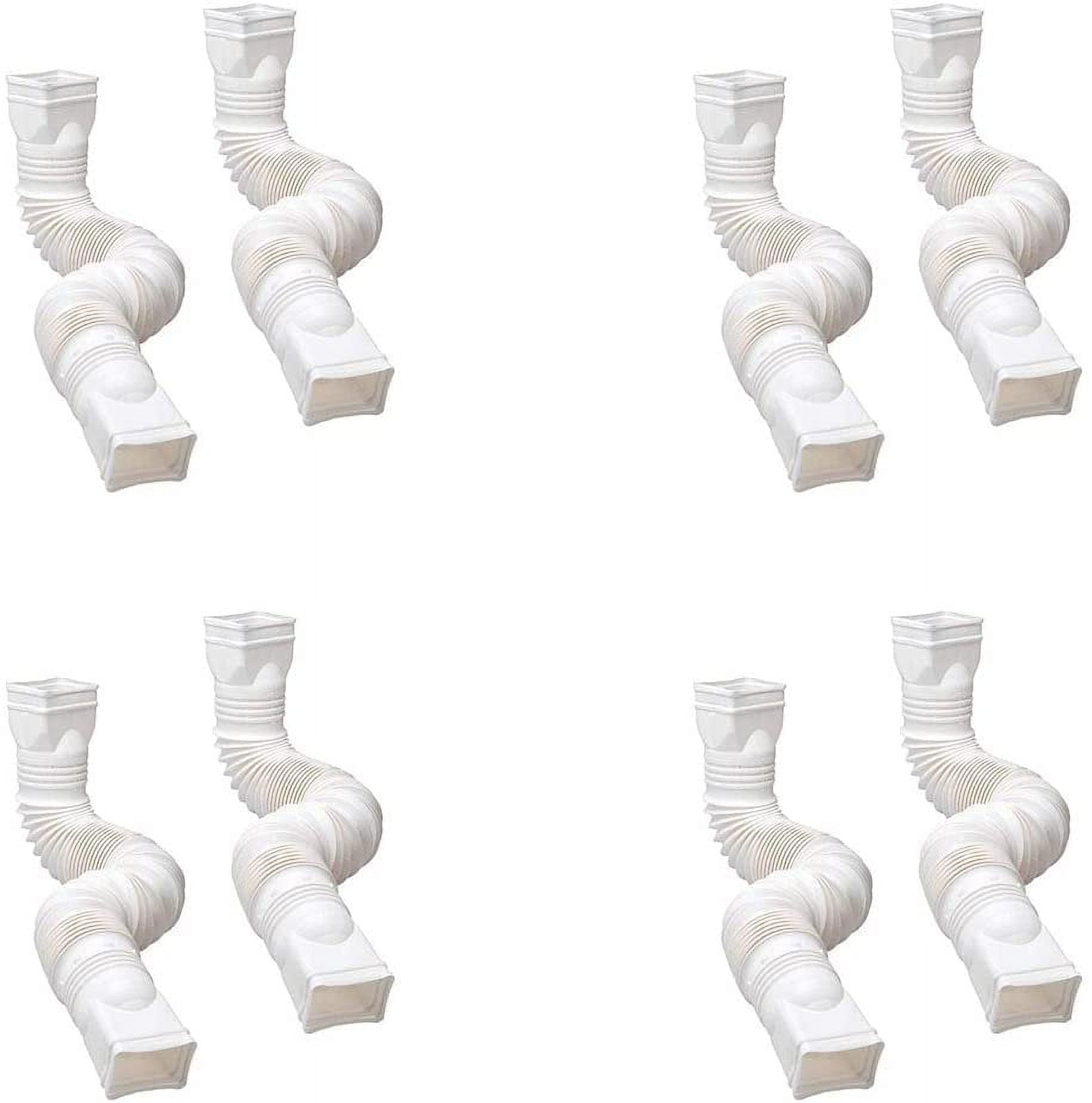 Amerimax 2-Pack White Flexible Downspout Extension Gutter Connector ...
