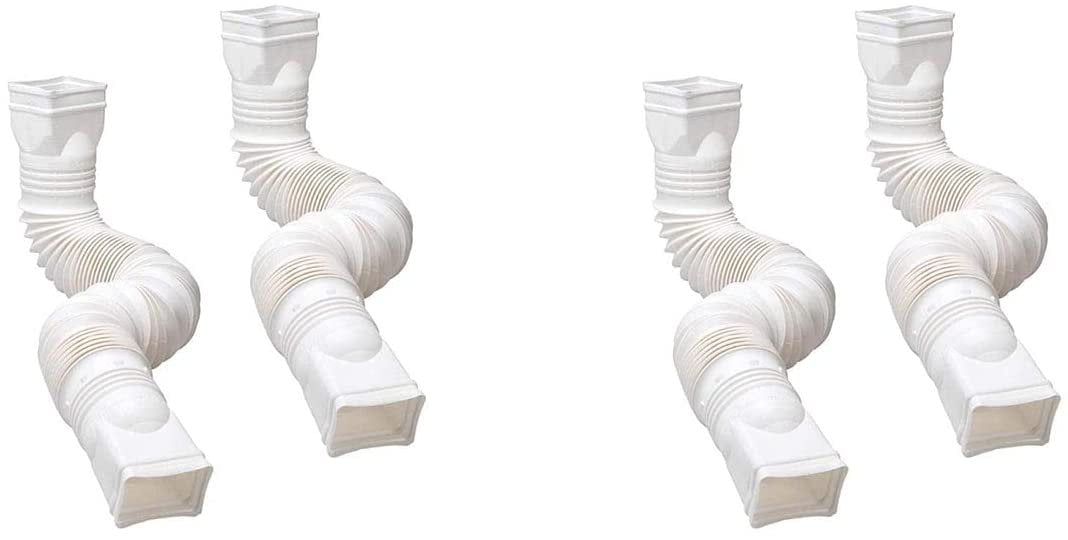 Amerimax 2-Pack White Flexible Downspout Extension Gutter Connector ...