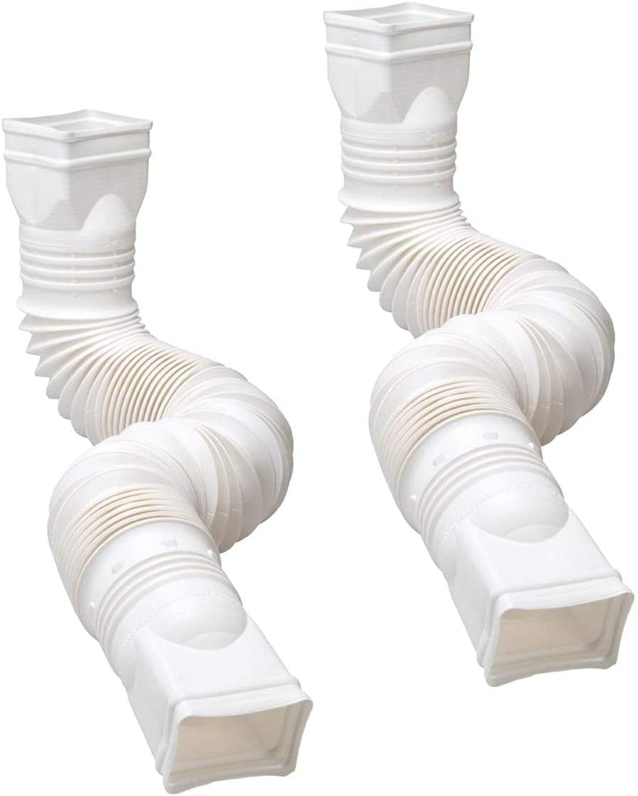 Amerimax 2-Pack White Flexible Downspout Extension Gutter Connector ...
