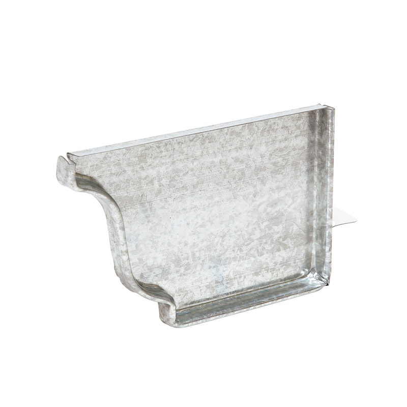 Amerimax 29206 Gutter End Cap Galvanized Steel 5 in L for 5 in K-Style ...