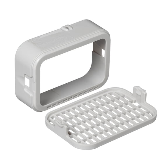 Amerimax Home Products 3'' x 4'' White Plastic Rodent Guard for Gutter ...