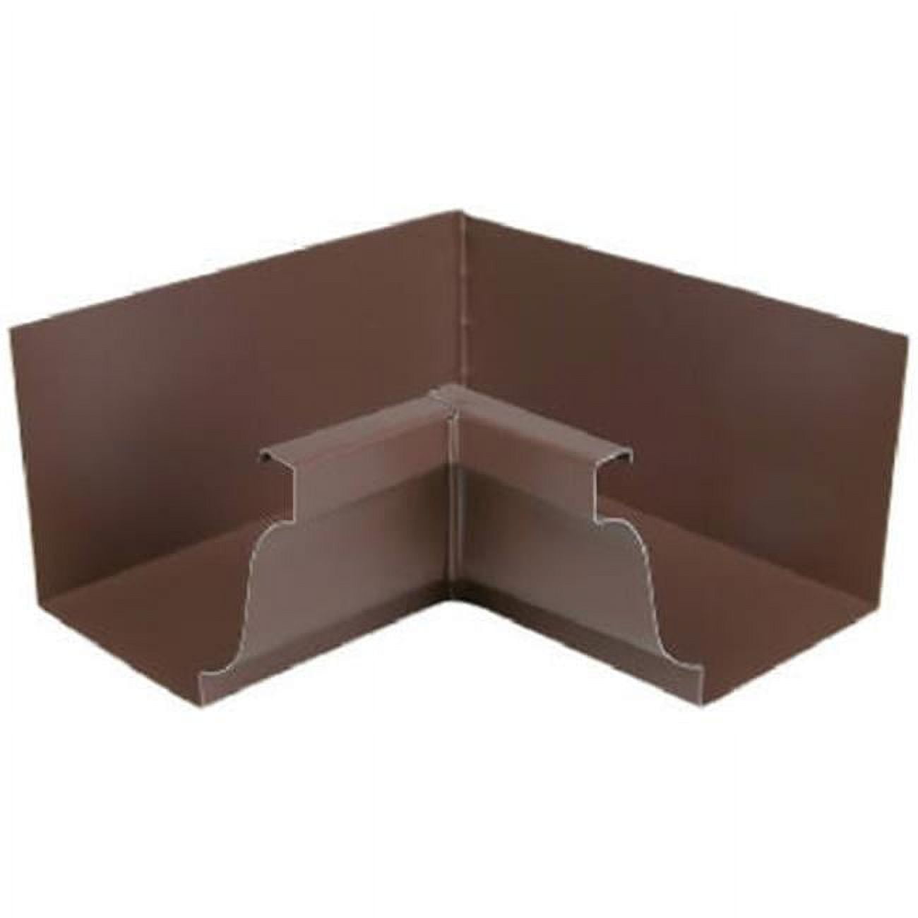 Amerimax 4 In. Galvanized Steel Brown Miter K-Style Gutter Inside ...