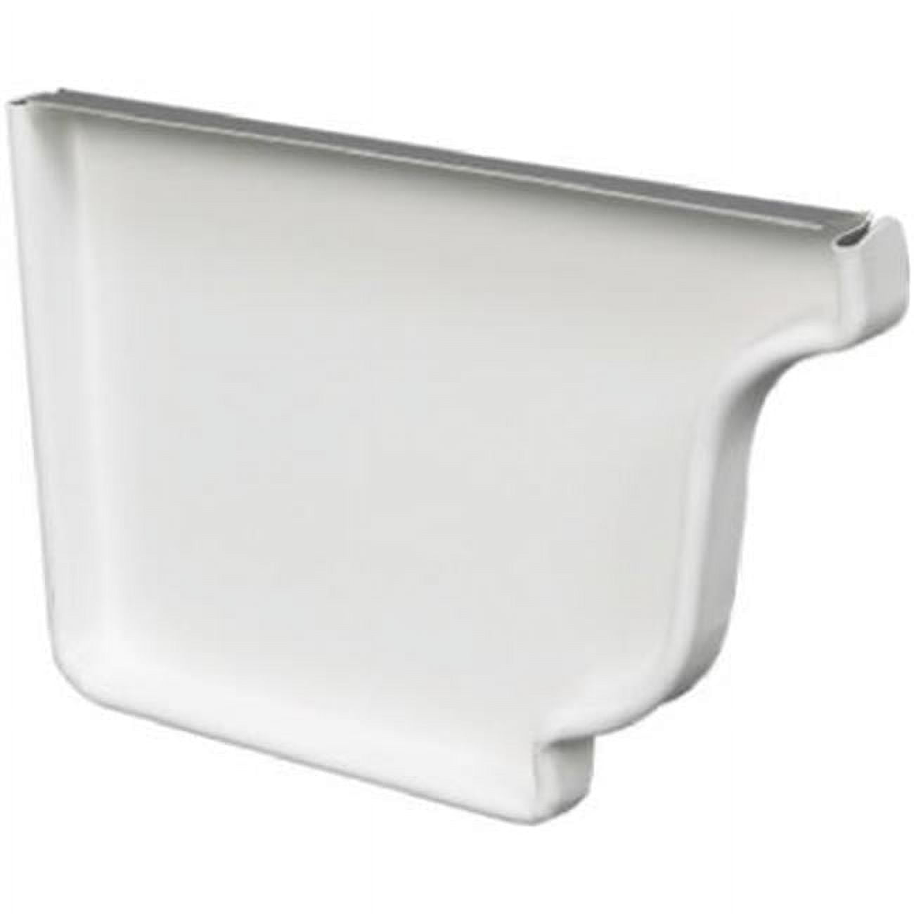 Amerimax 4 In. Galvanized White Left Gutter End Cap 19005 - Walmart.com