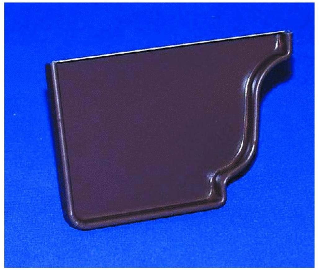 Amerimax 5 In. Galvanized Brown Left Gutter End Cap 3320519 - Walmart.com