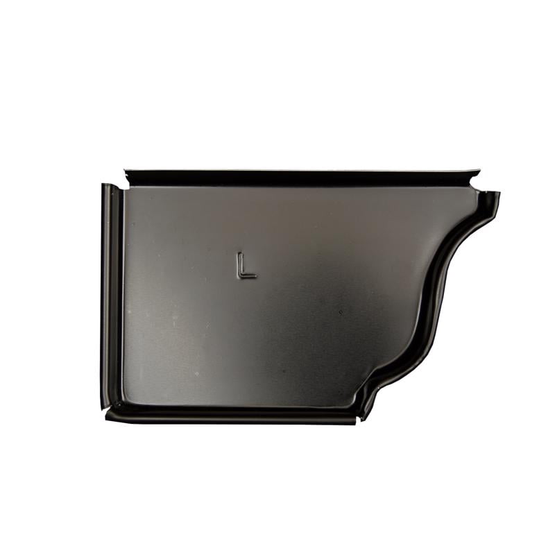Amerimax 5 in. H X 0.25 in. W X 3.5 in. L Black Aluminum K Gutter End ...
