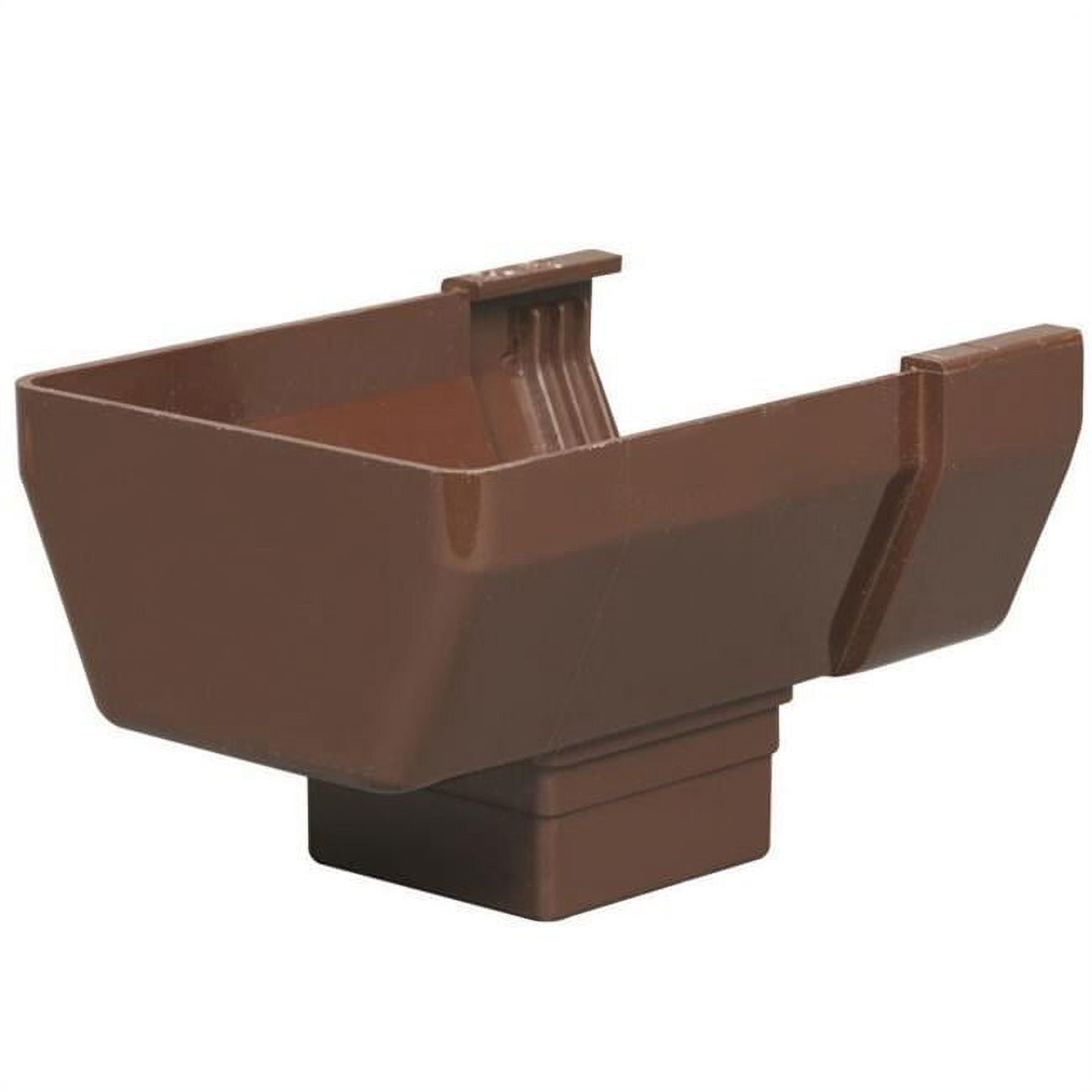 Amerimax 5753306 5.8 x 4.5 x 5.8 in. Vinyl U Gutter Drop Outlet, Brown ...