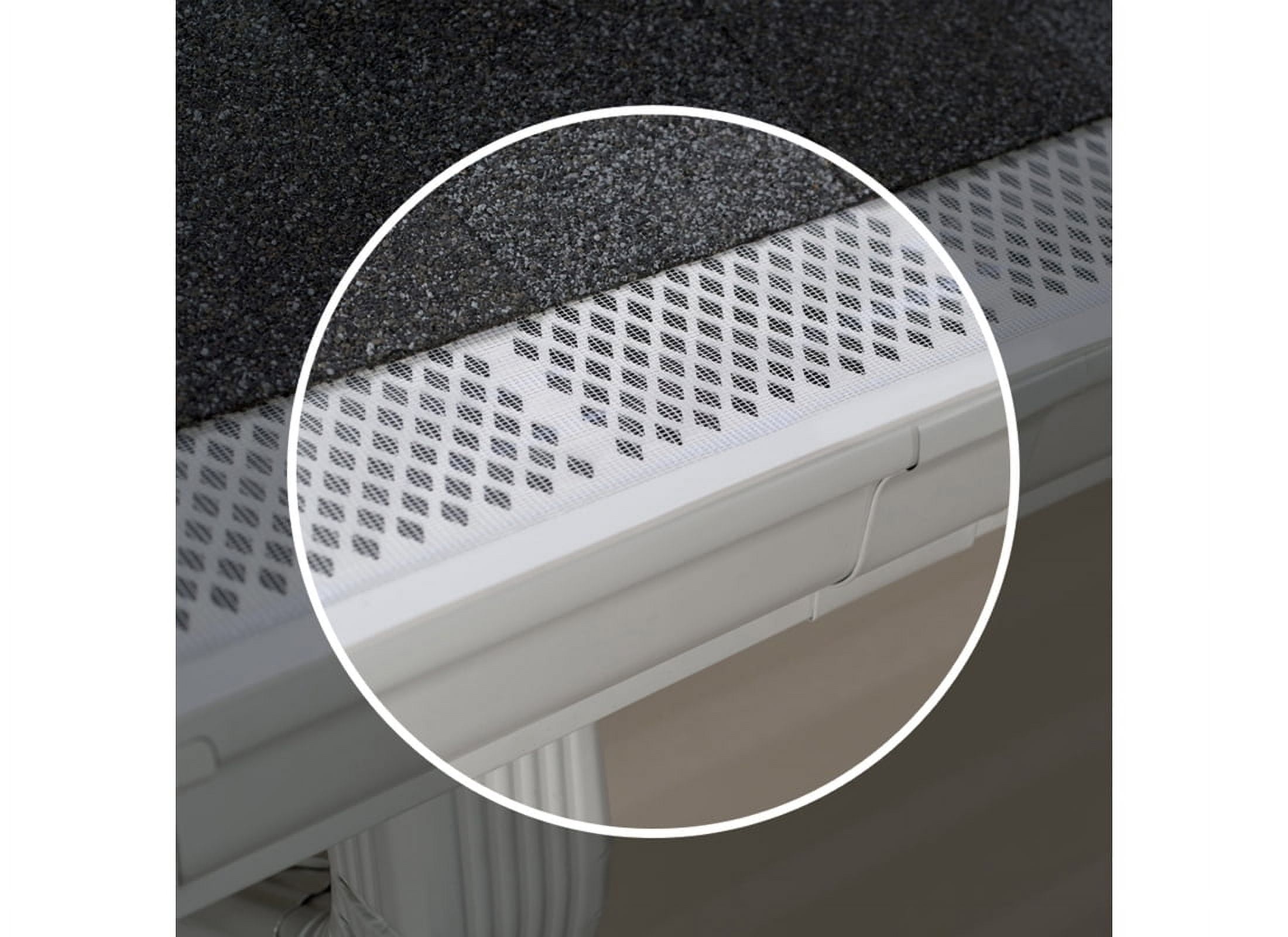 Amerimax Snap-In White Vinyl Gutter Guard with Filter, 6-1/2 In. x 3 Ft ...