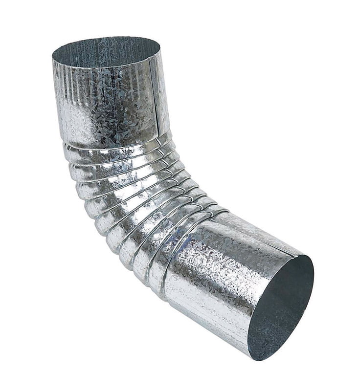 Amerimax 9 in. H X 3 in. W X 3 in. L Metallic Galvanized Steel Half ...