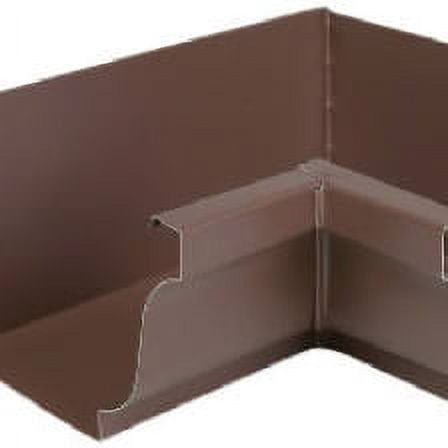 Amerimax 4 In. Galvanized Steel Brown Miter K-Style Gutter Inside ...