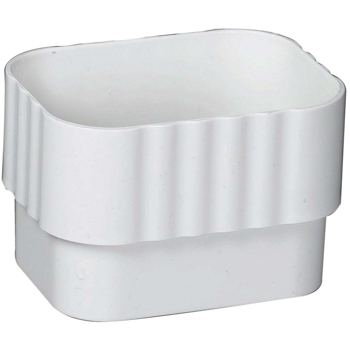 Amerimax 2 In. x 3 In. Traditional K-Style White Vinyl Downspout ...