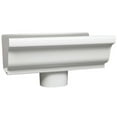 Amerimax 27080 Gutter End with Drop, 5 in L, 3 in W, Aluminum, White ...