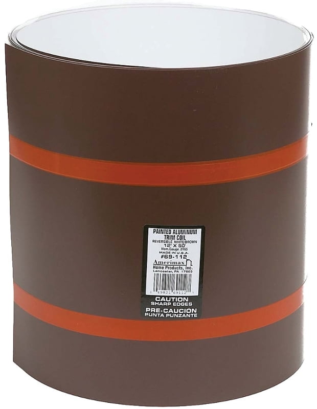 Amerimax Home Products 69112 12X50 White/Brown Aluminum Trim Coil ...