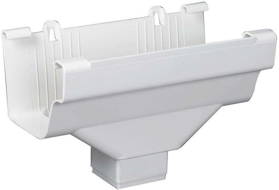 Amerimax Home Products Drop Outlet, White Vinyl, 2x3 Inch, Traditional ...