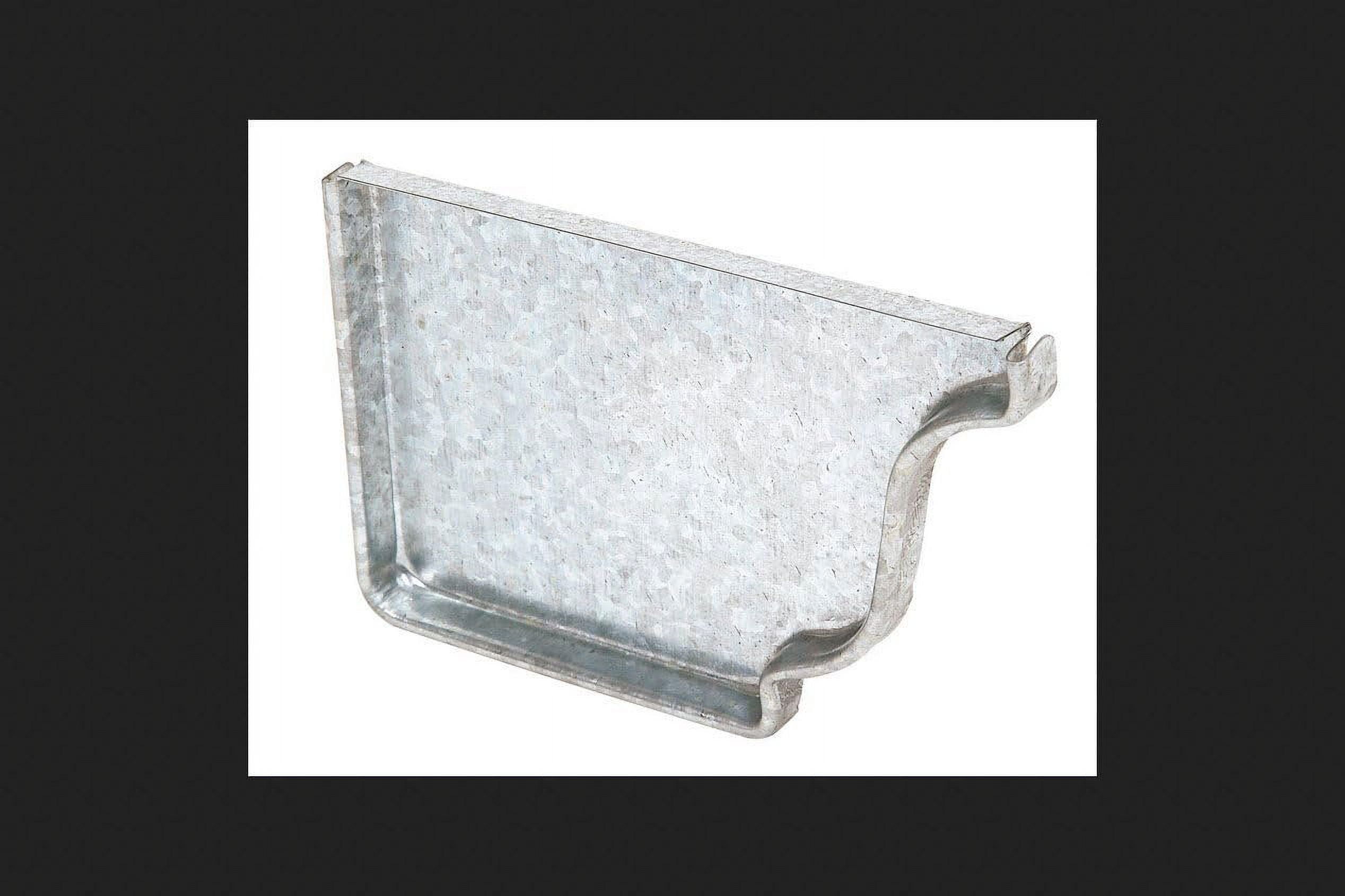 Amerimax K Slip End Cap 4 " Galvanized Left Hand - Walmart.com