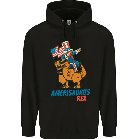 Amerisaurus T-Rex Dabbing Usa 1 Side Hoodie S-5Xl - Walmart.com