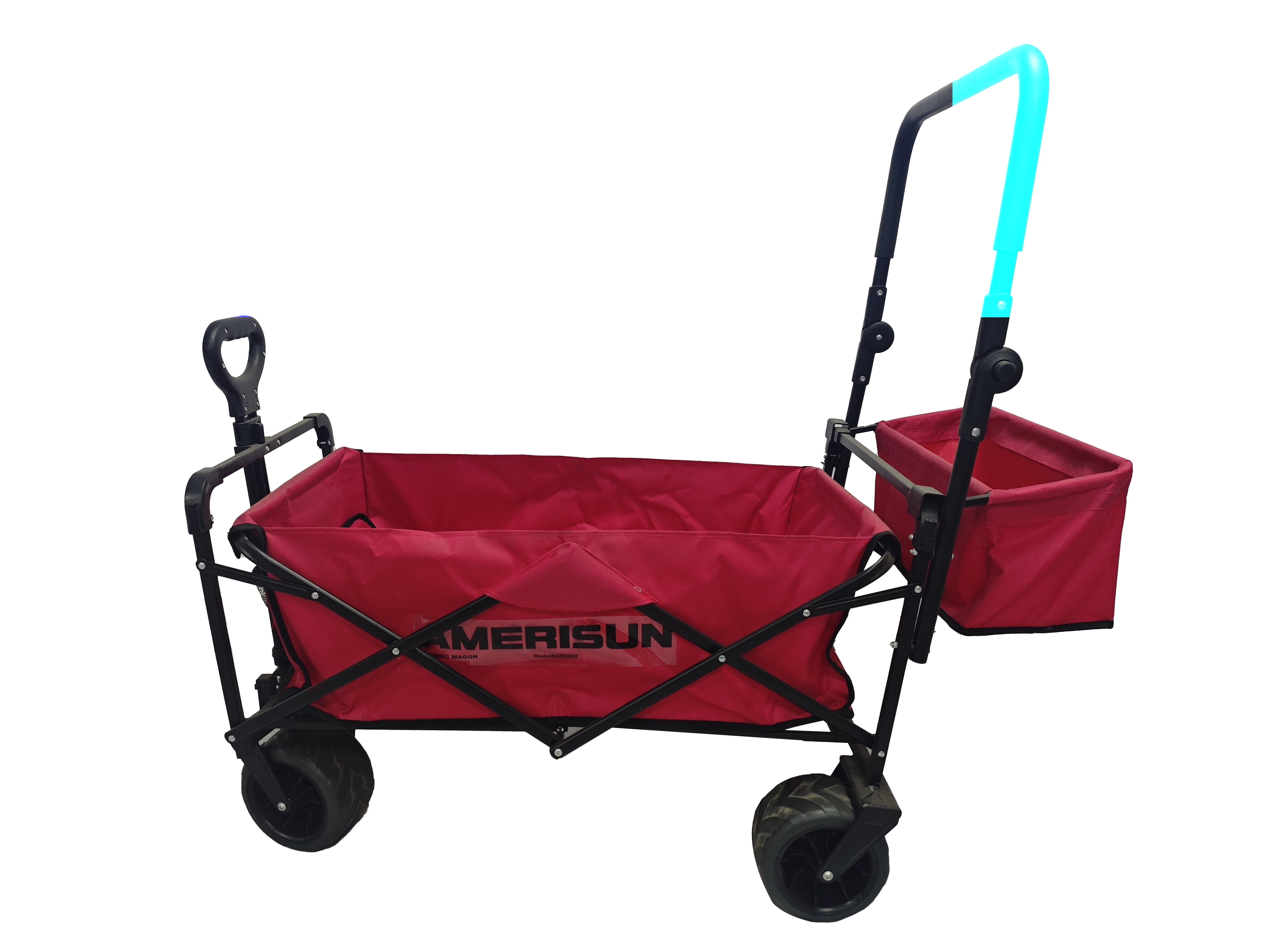 Amerisun Push Garden Cart ,Large Heavy Duty Folding Wagon with All ...