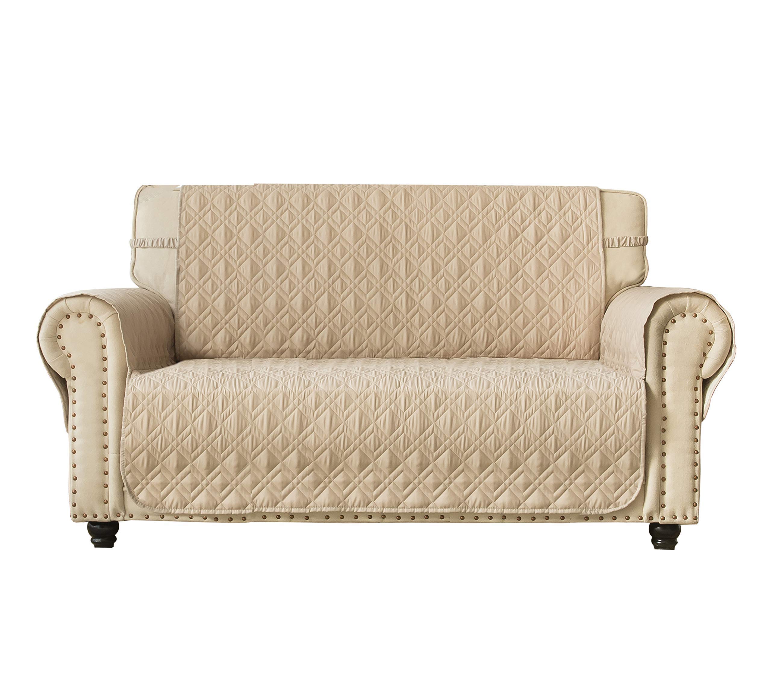 Ameritex Loveseat Cover Water-Resistant Quilted Furniture Protector ...