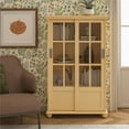 Ameriwood Home Aaron Lane Bookcase with Sliding Glass Doors, Golden ...