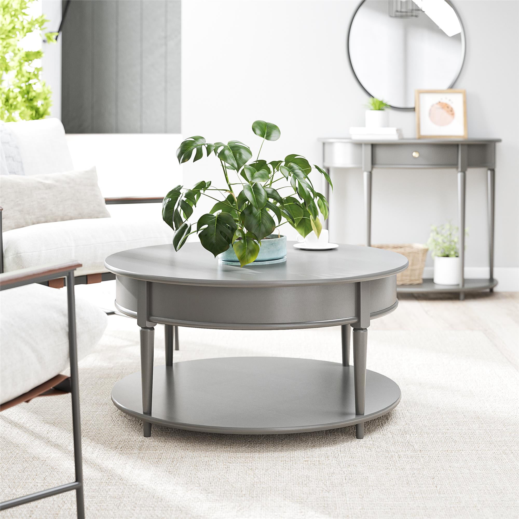 Ameriwood Home Abbie Coffee Table - Spacious Shelf - Walmart.com