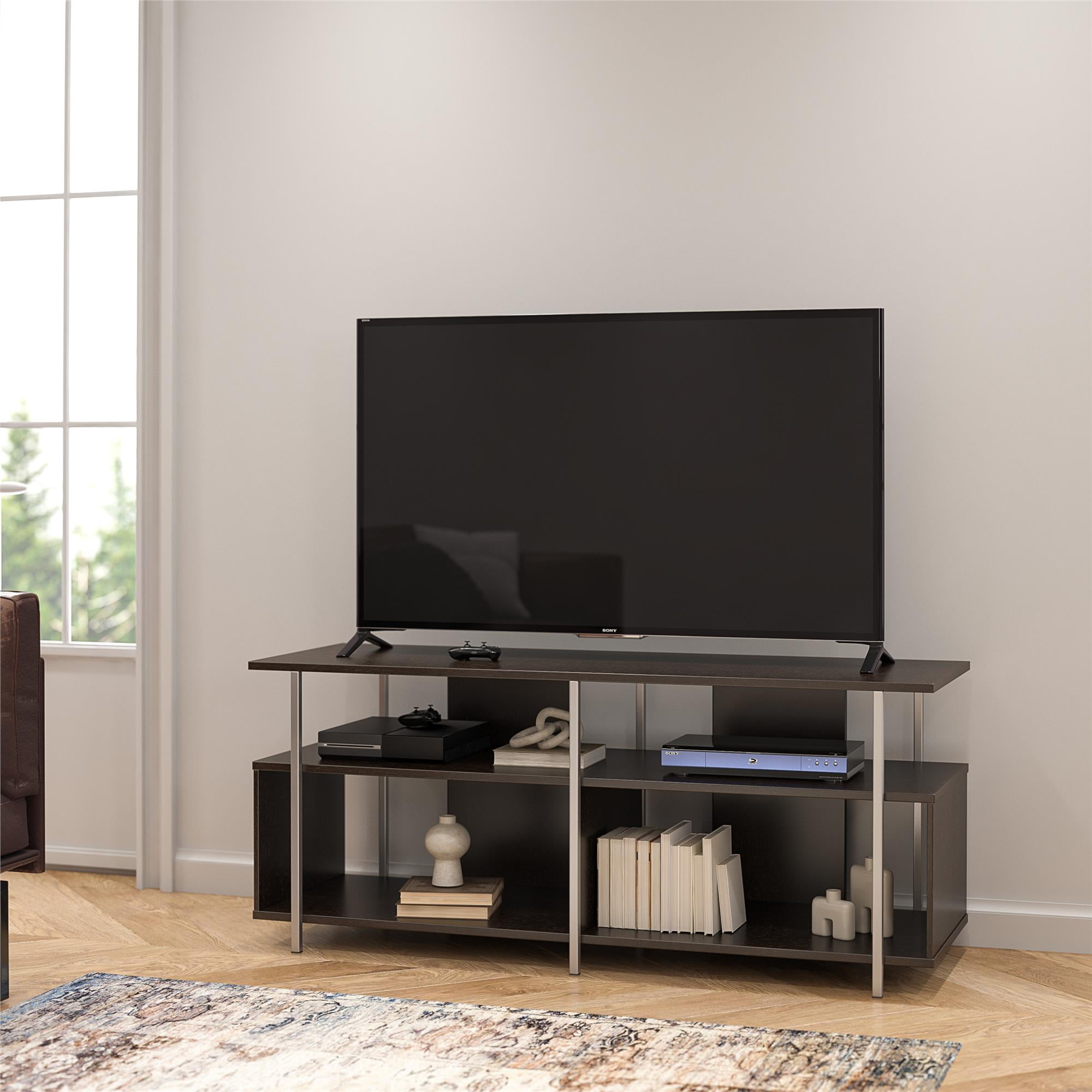 Ameriwood Home Alonso TV Stand, Espresso, for TVs up to 69", 4 Shelves ...