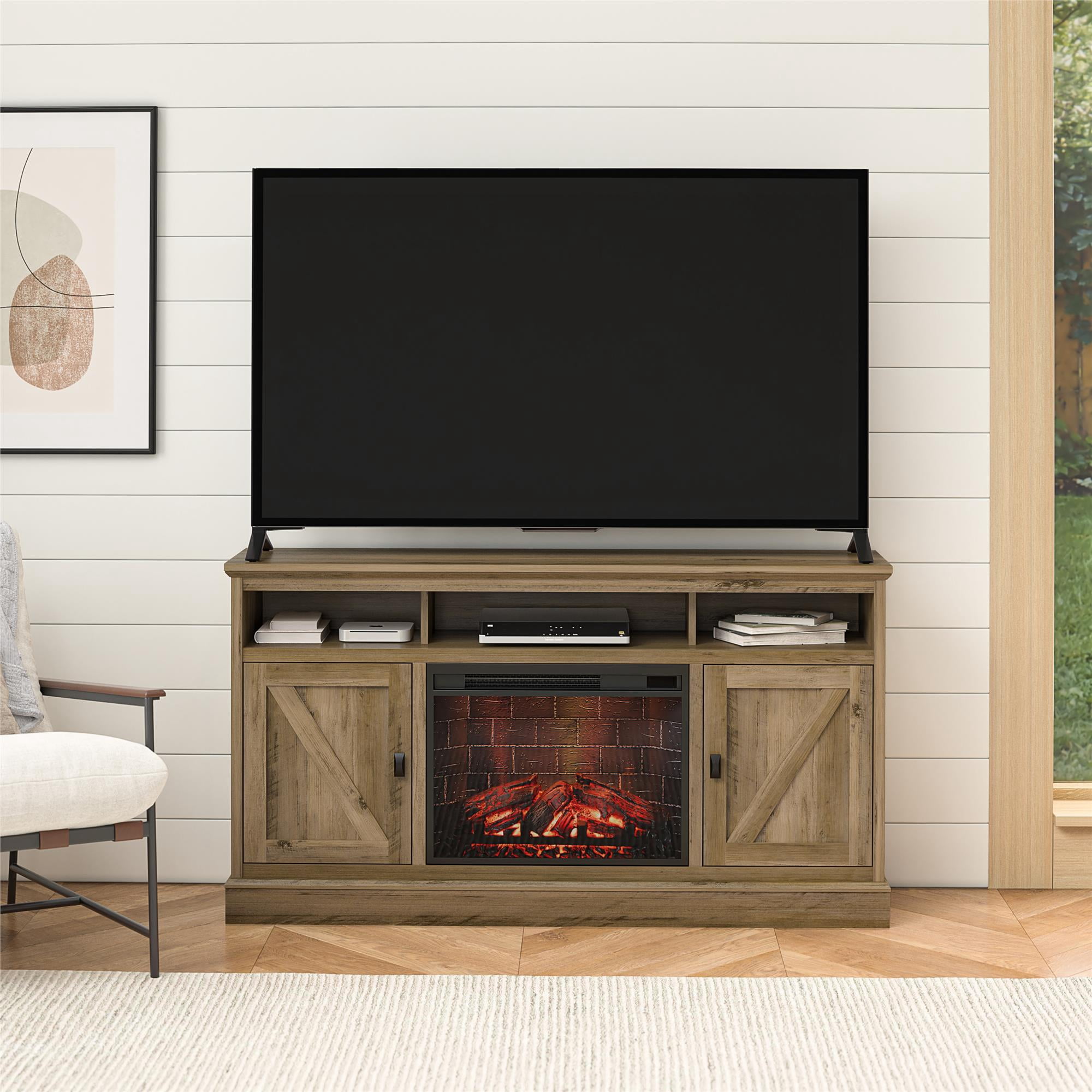 Ashton Lane Electric Fireplace TV Stand with Remote for TVs up to 65in ...
