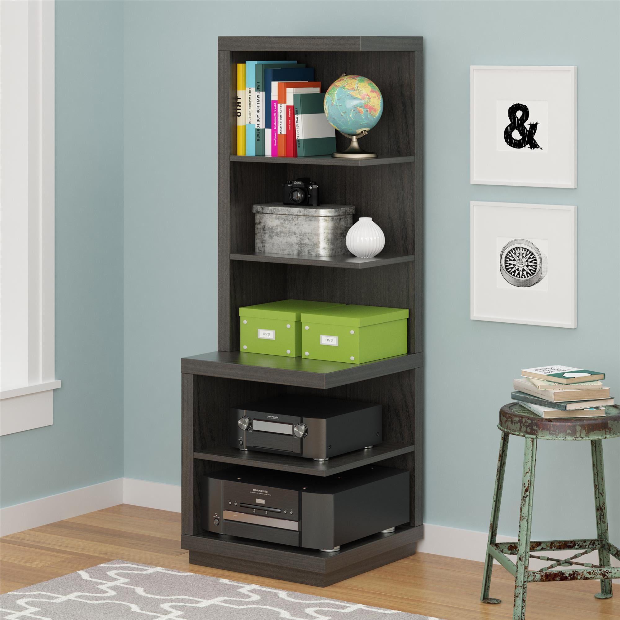 Ameriwood Home Audio Pier/Bookcase, Espresso - Walmart.com
