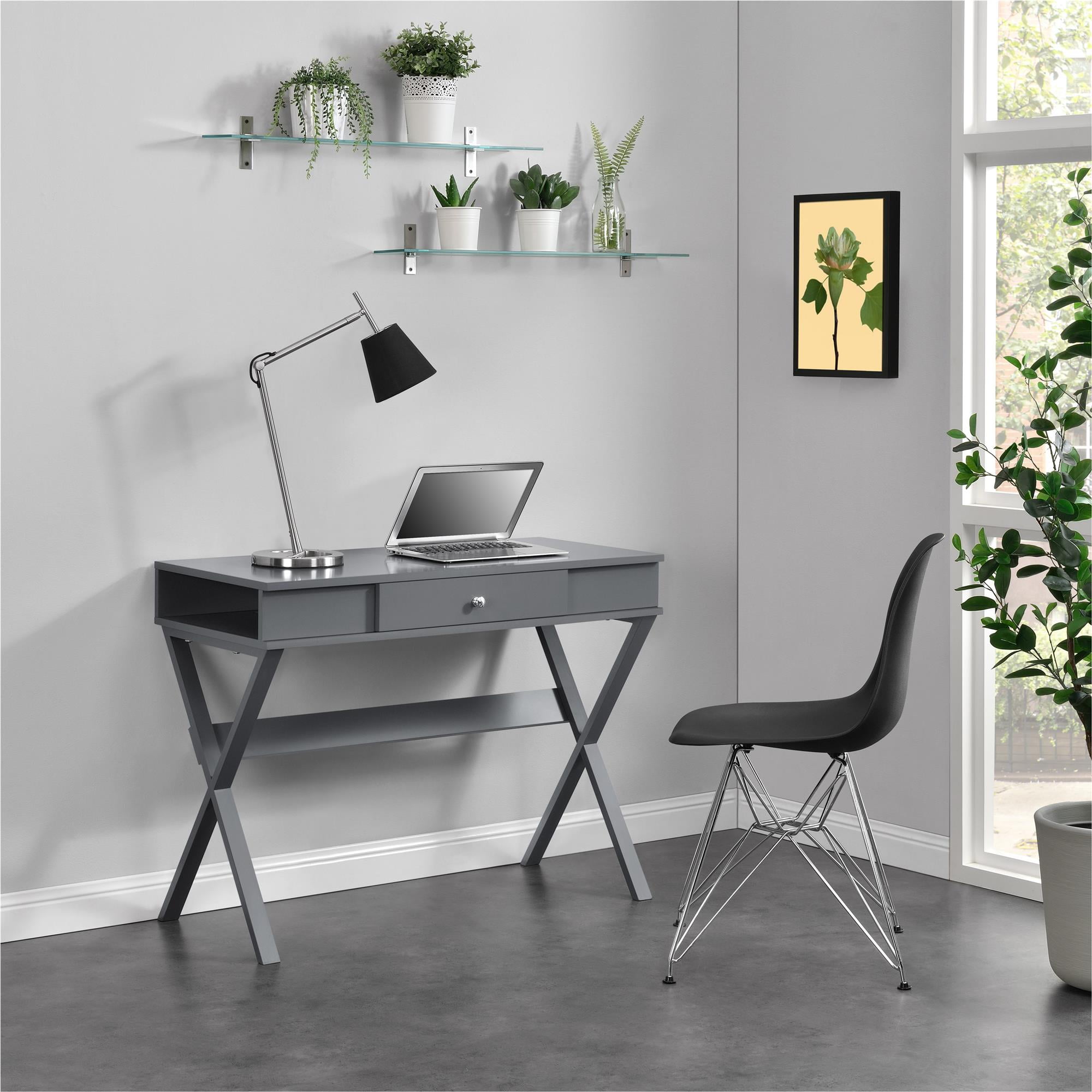 Ameriwood Home Campaign Computer Desk, Graphite Gray - Walmart.com