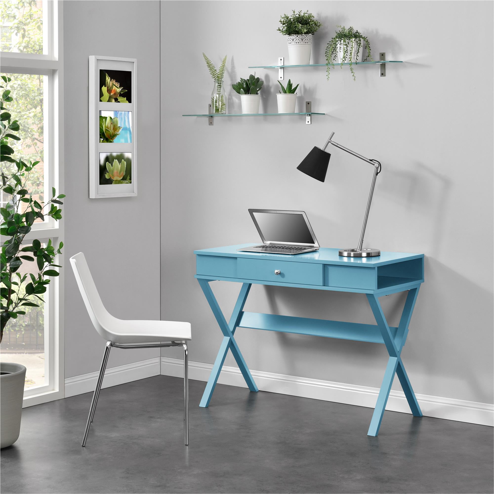 Ameriwood Home Campaign Computer Desk, Blue - Walmart.com