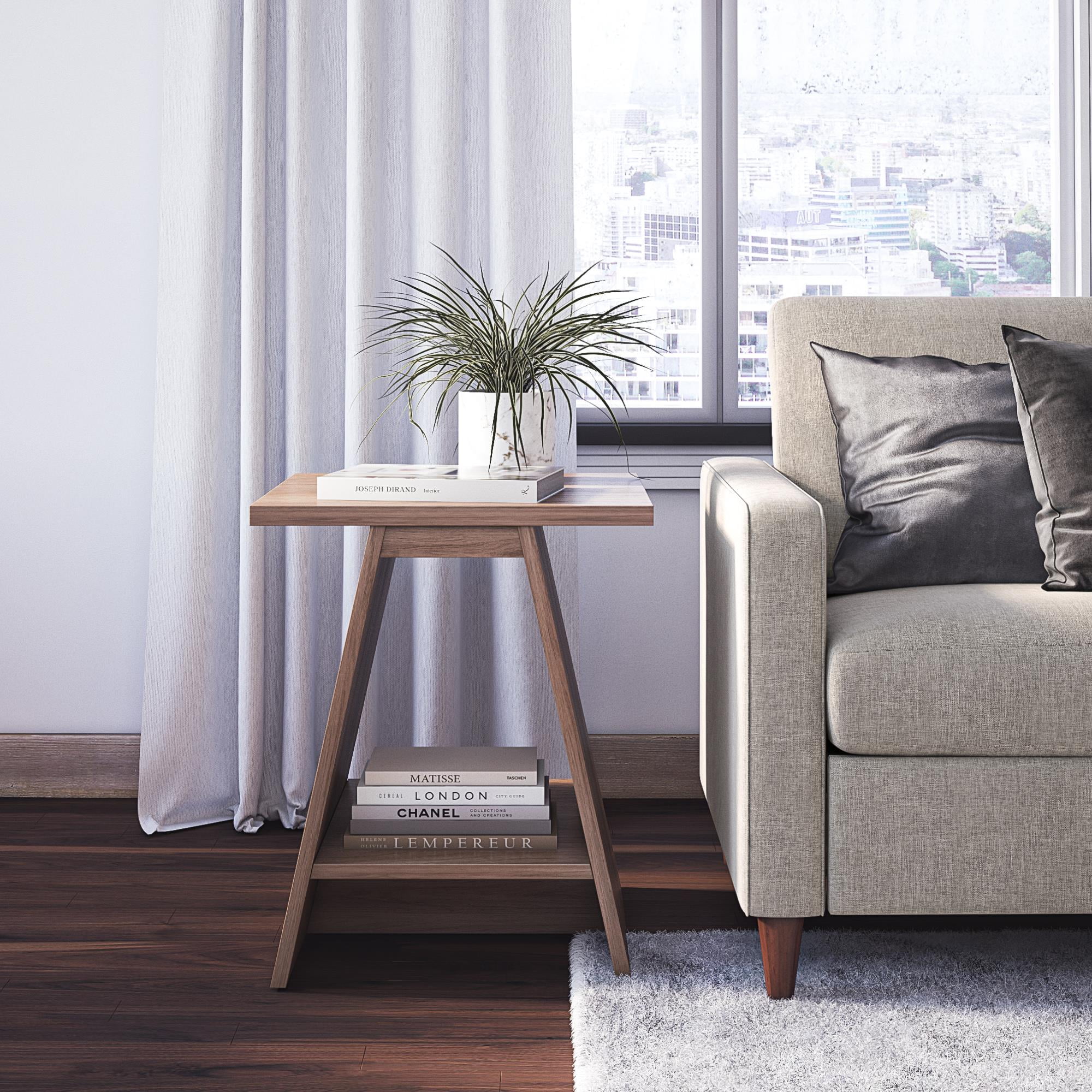 Ameriwood Home Dalin A-Frame End Tables, Set of 2, Walnut - Walmart.com