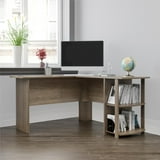 Ameriwood Home Dominic L Desk with Bookshelves, Rustic Oak - Walmart.com