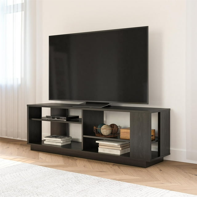 Free Shipping! Ameriwood Home Glenvale TV Stand for TVs up to 60 inches, Black Oak with Ample ...