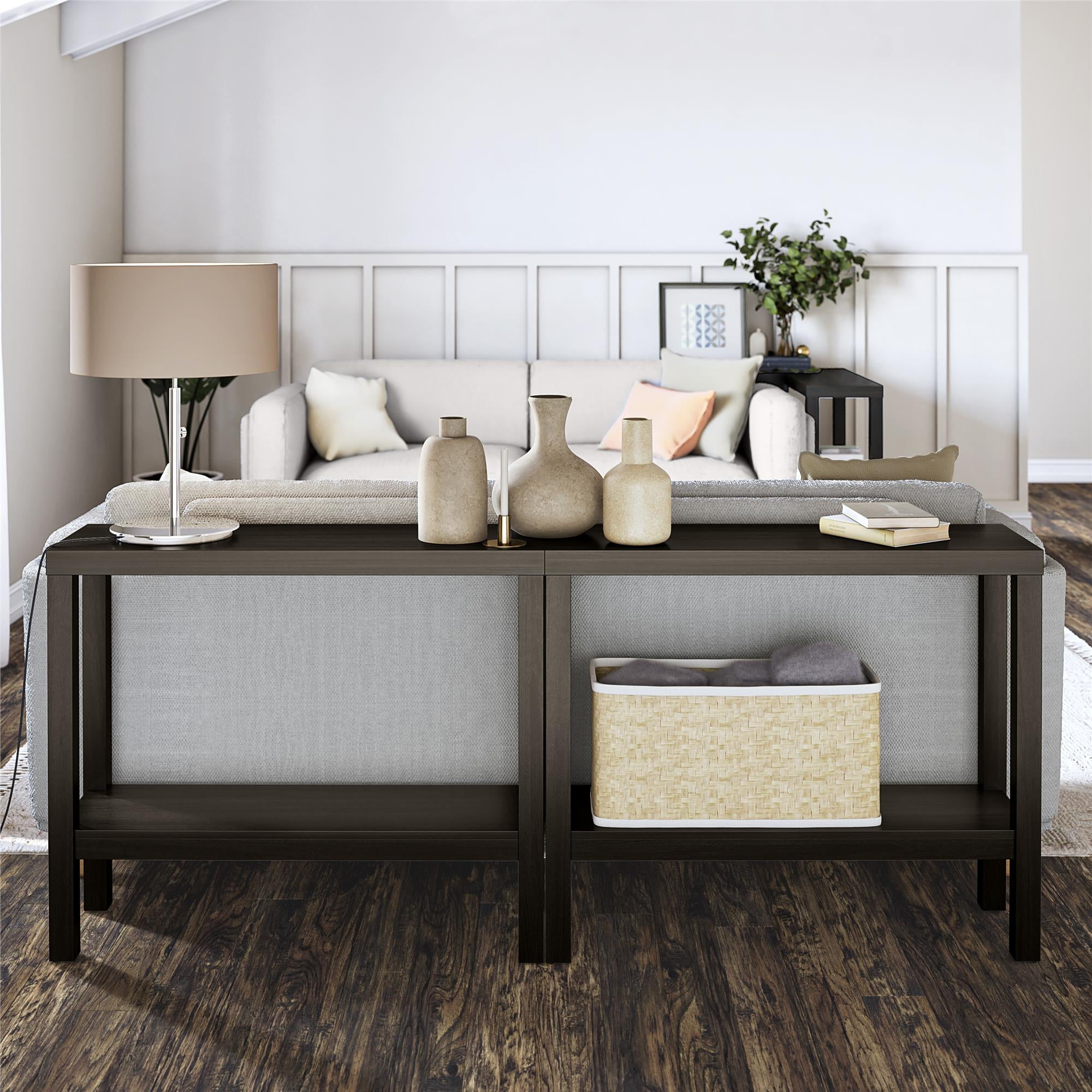 Ameriwood Home Glyndon Wrap-Around Sofa Accent Tables Set of 2 ...