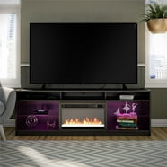 Ameriwood Home Ashton Lane Electric Fireplace TV Stand for TVs up to 65", Black Oak - Walmart.com