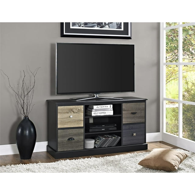 Ameriwood Home Mercer Storage TV Console with Multicolored Door Fronts ...