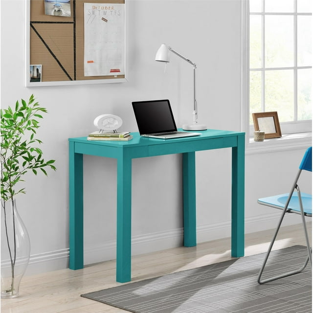 Ameriwood Home Parsons Computer Desk with Drawer, Teal - Walmart.com
