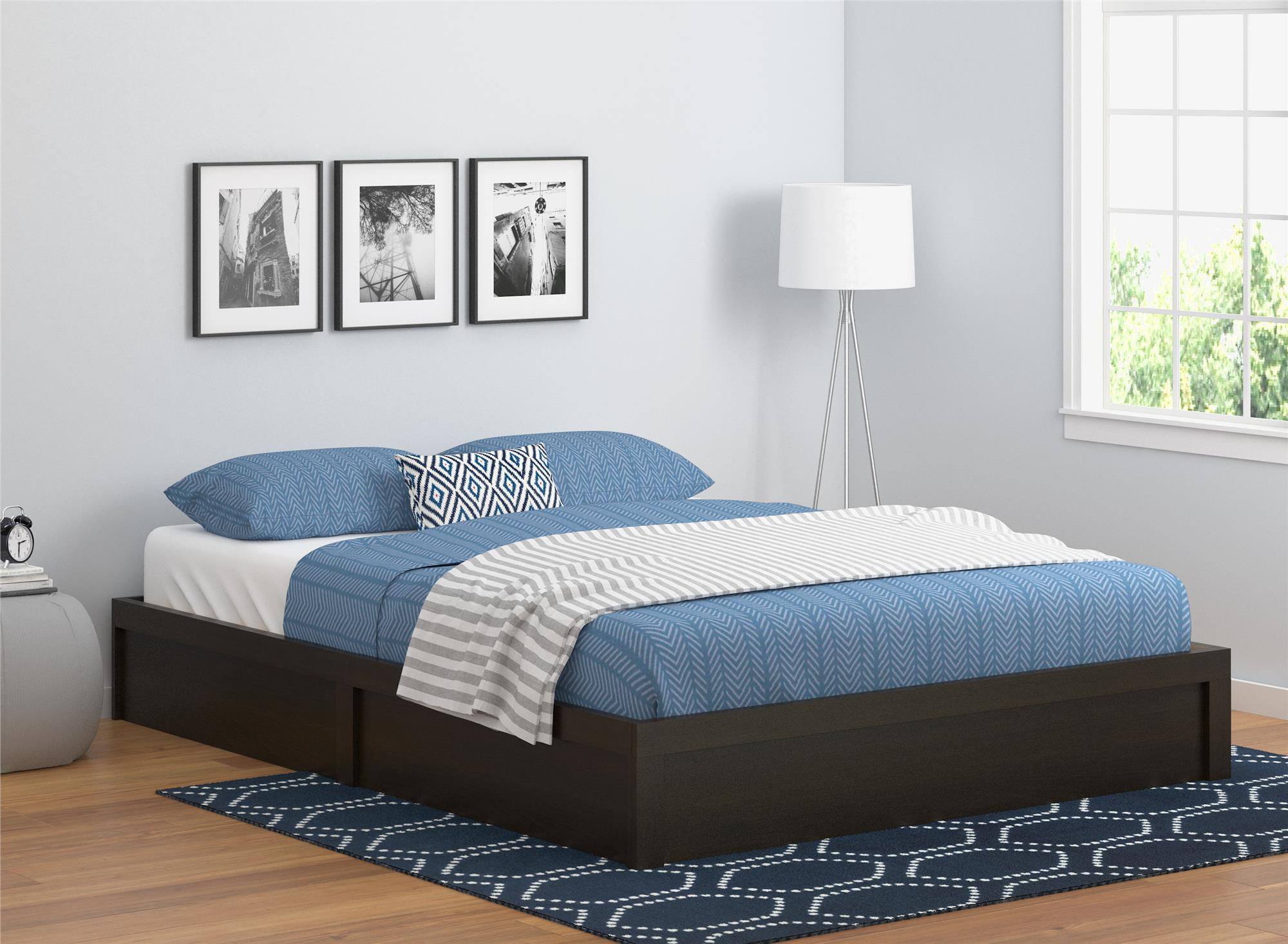 Ameriwood Home Platform Queen Bed Frame Multiple Colors Available espresso