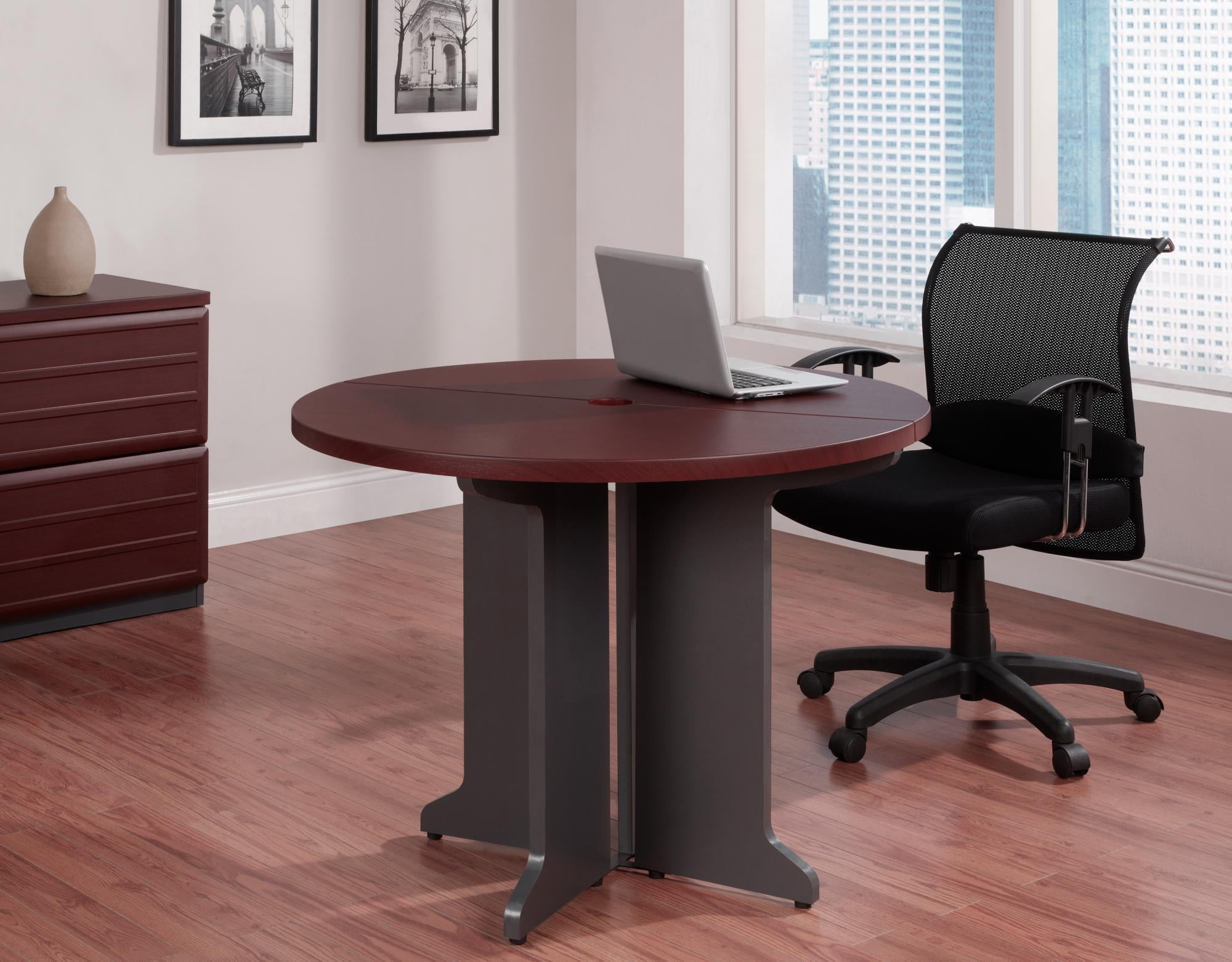 Ameriwood Home Pursuit Round Office Table Bundle, Multiple Colors ...