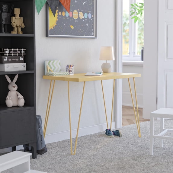 Owen Retro Computer Desk, Yellow - Walmart.com