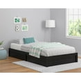 Ameriwood Home Twin Platform Bed with Drawers, Black Oak - Walmart.com