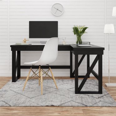 Ameriwood Home Lux L Desk with Lift Top, Walnut - Walmart.com