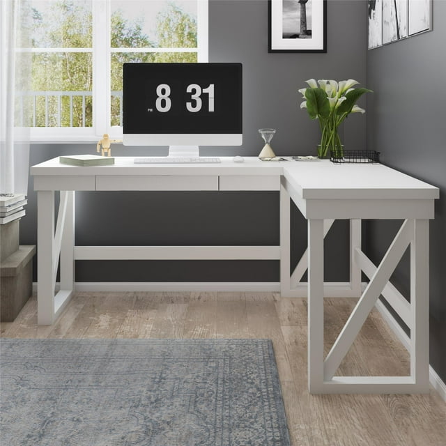 Ameriwood Home Wheaton Lift Top L Desk, White - Walmart.com