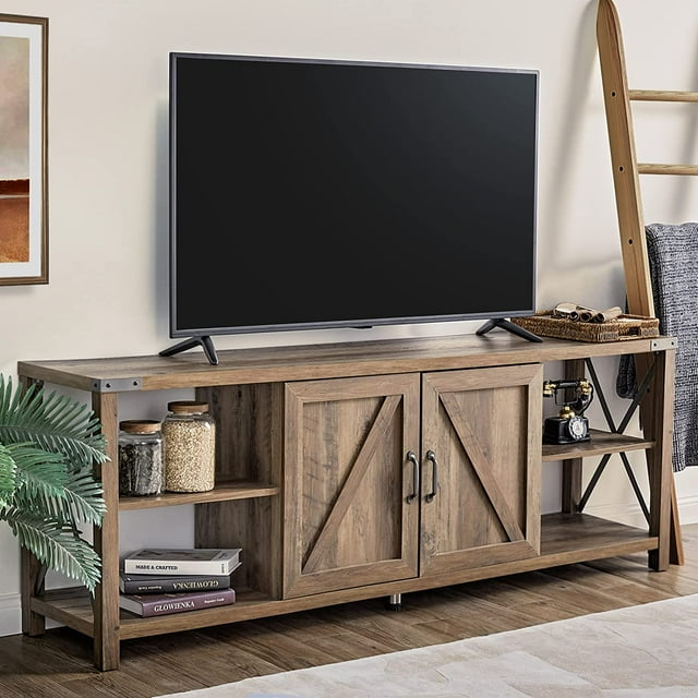 Amerlife TV Stand 68" Wood Metal TV Console Industrial Entertainment ...