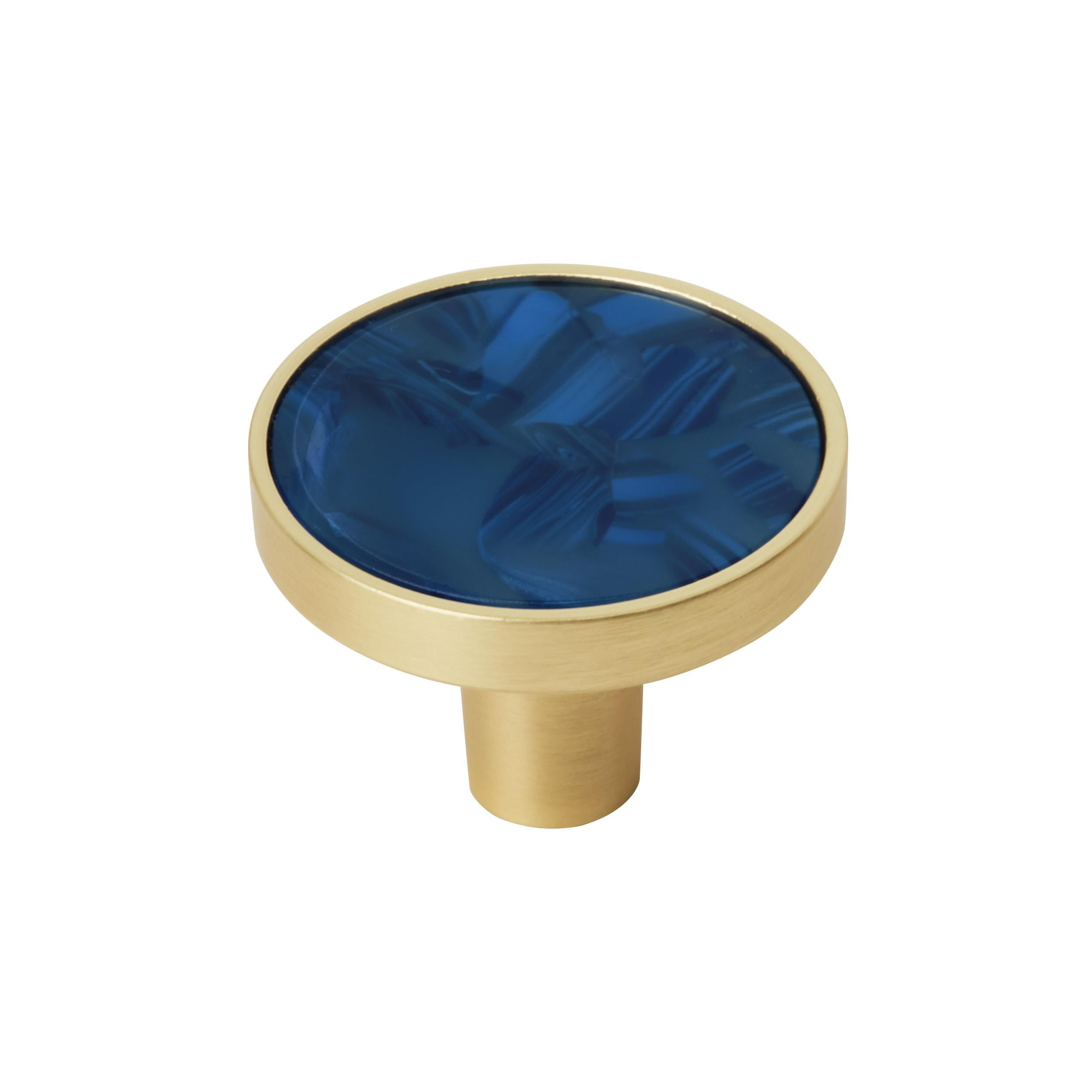 Amerock Accents 1-1/4 inch (32mm) Diameter Gold/Navy Blue Cabinet Knob - 2 Pack - Walmart.com
