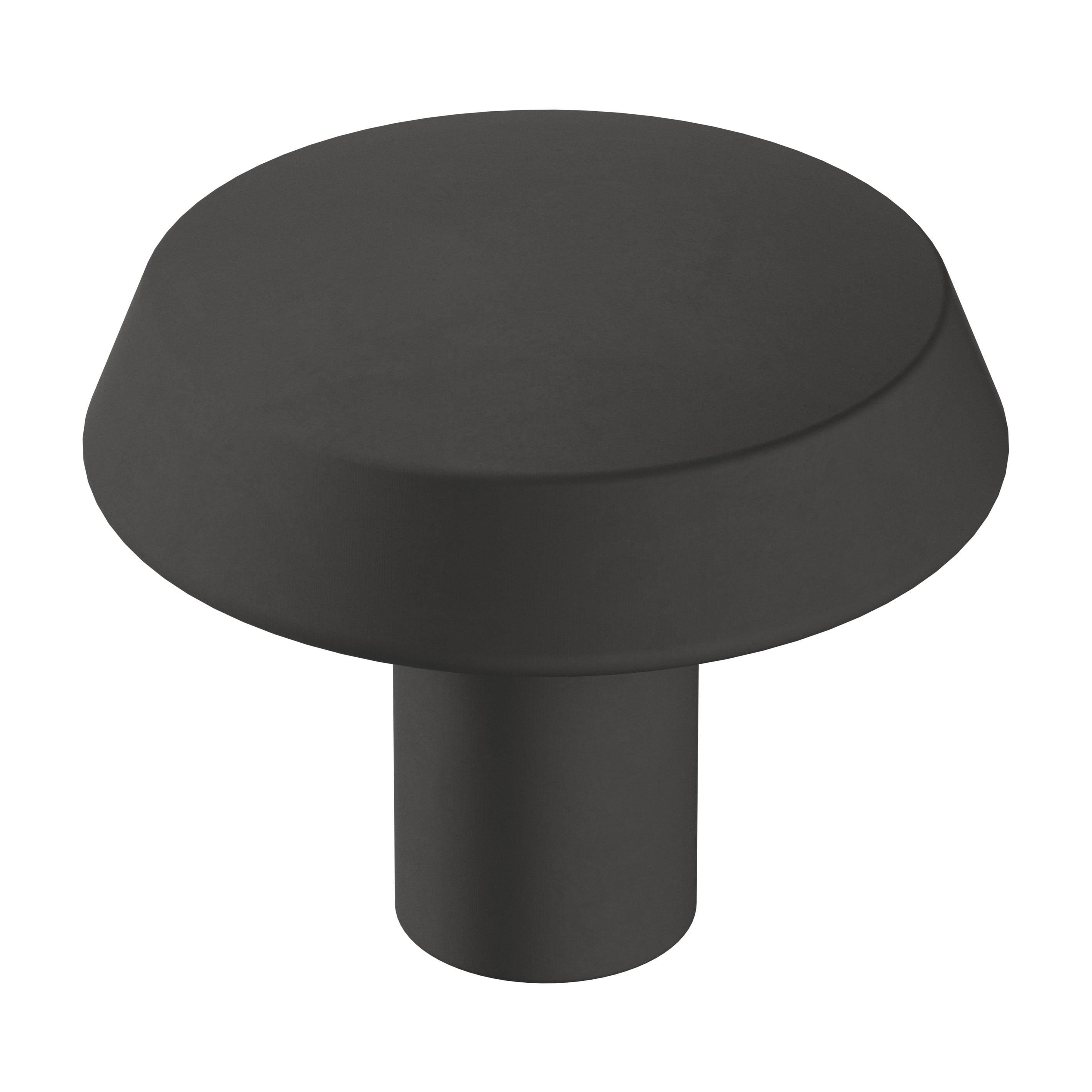 Amerock Premise 1-1/4 inch (32mm) Diameter Matte Black Cabinet Knob, 10 ...