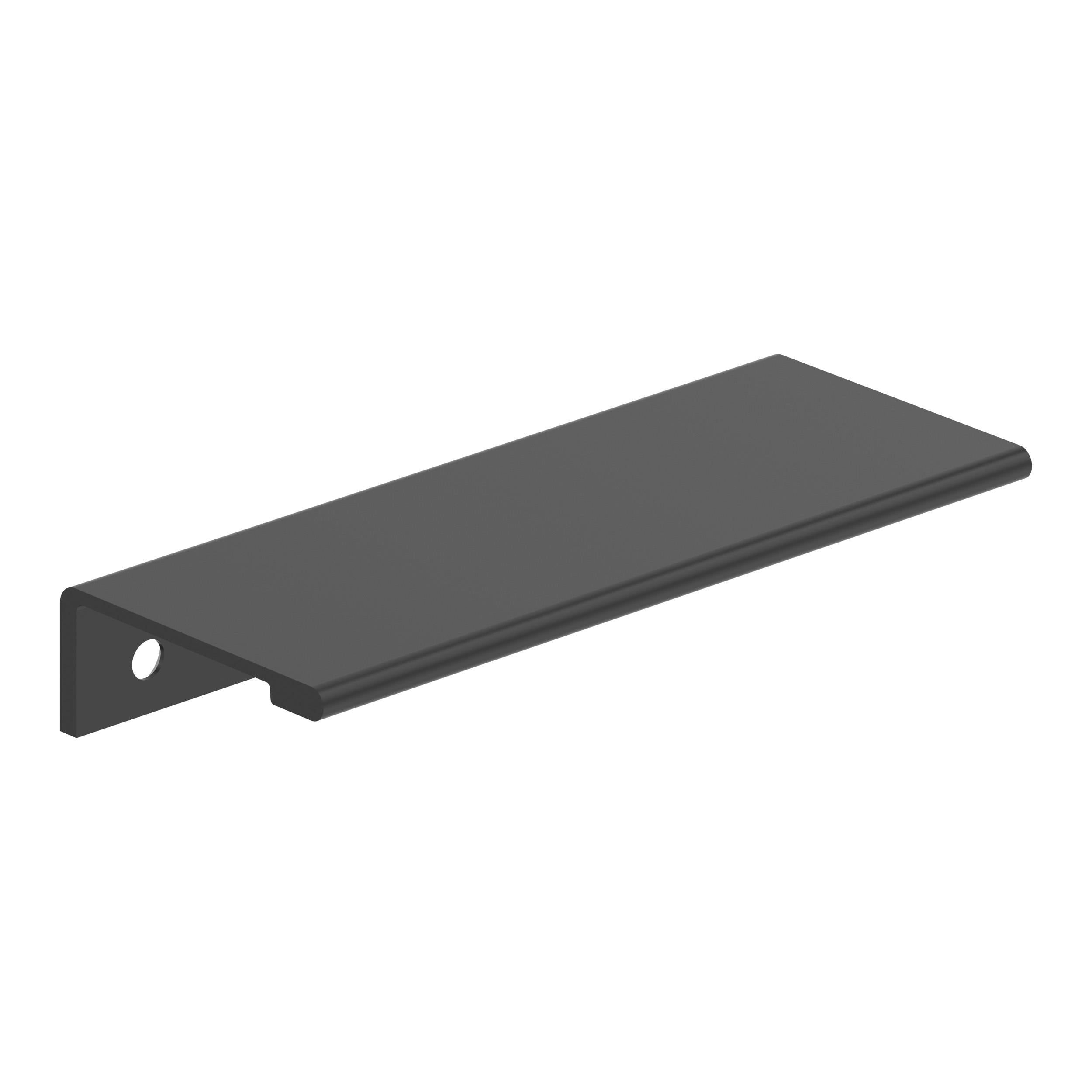 Amerock Streamline II 4 inch (102mm) Length Matte Black Cabinet Finger ...